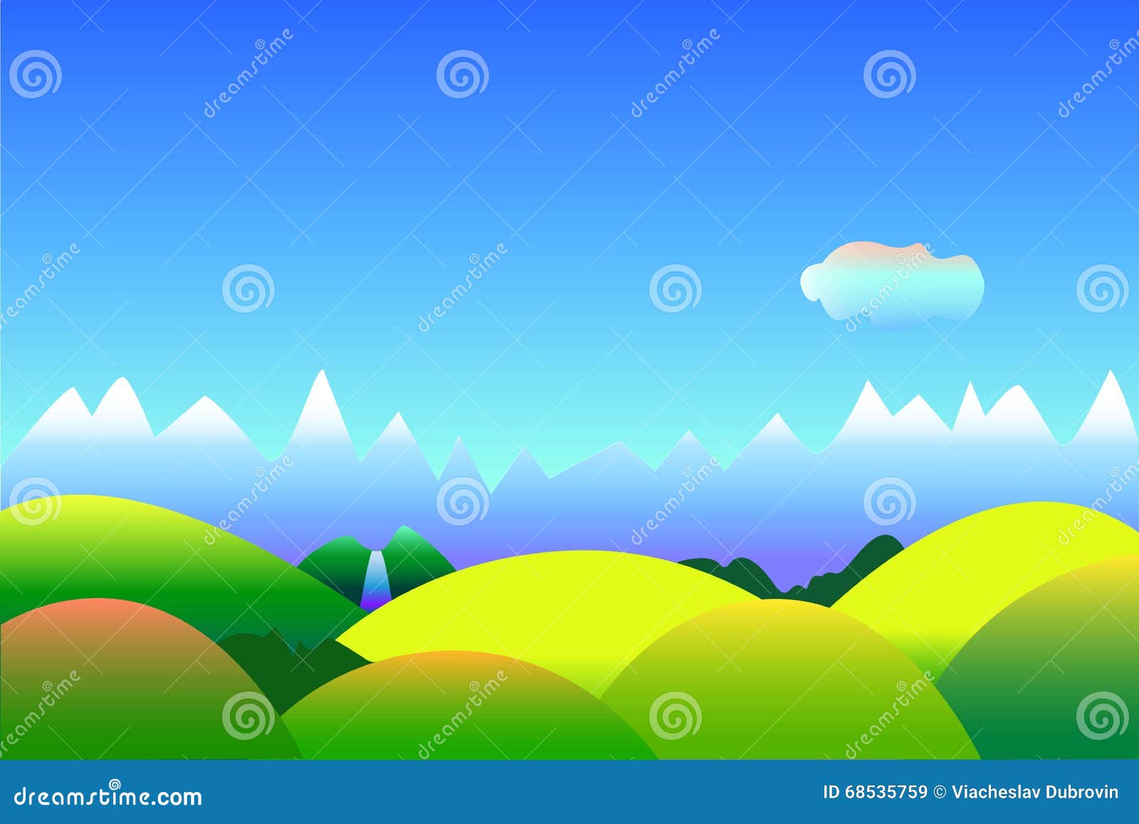 Simple Optimistic Landscape Background with Space for Text ...