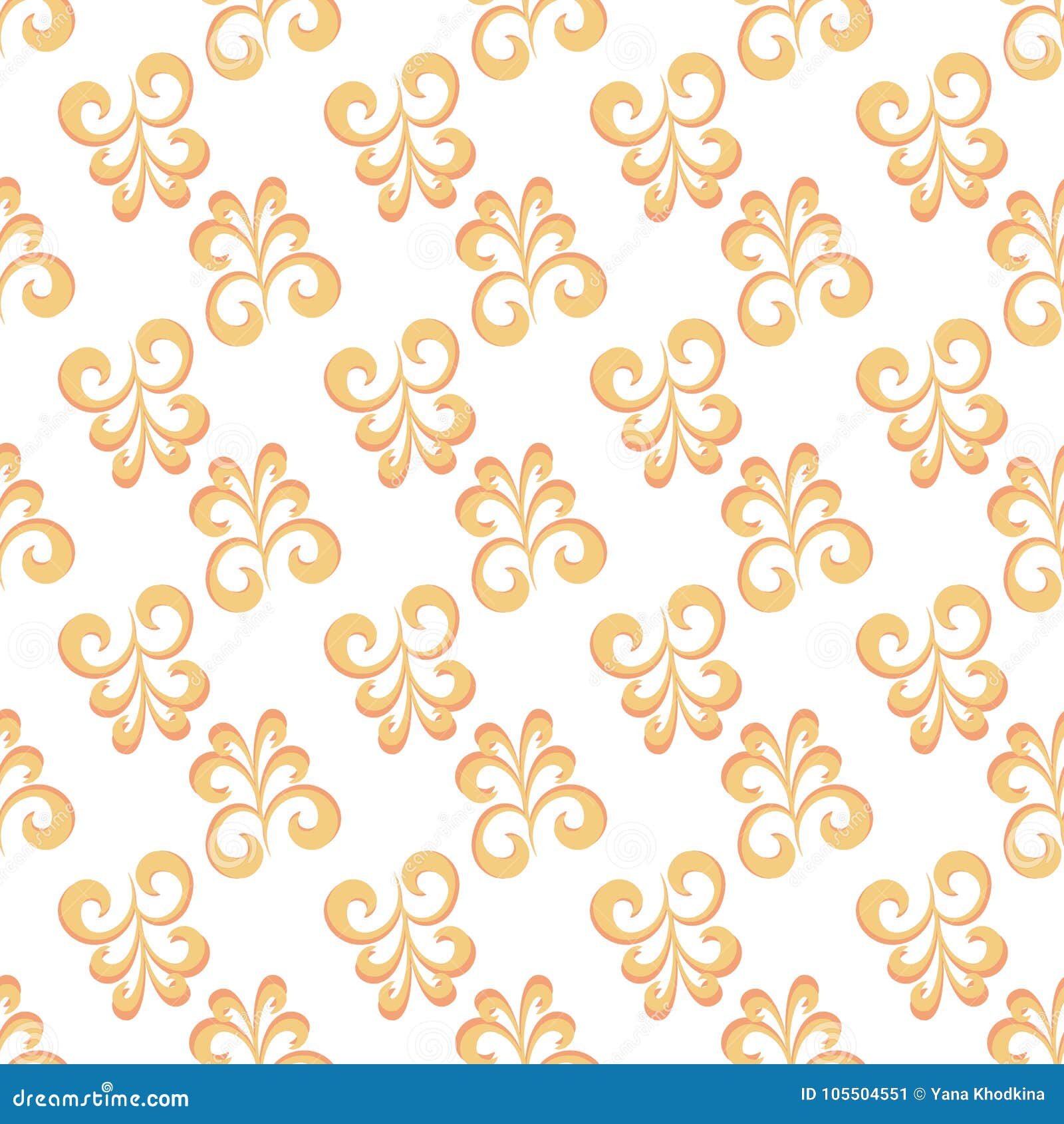 Simple Baroque Seamless Pattern Stock Vector - Illustration of creative ...