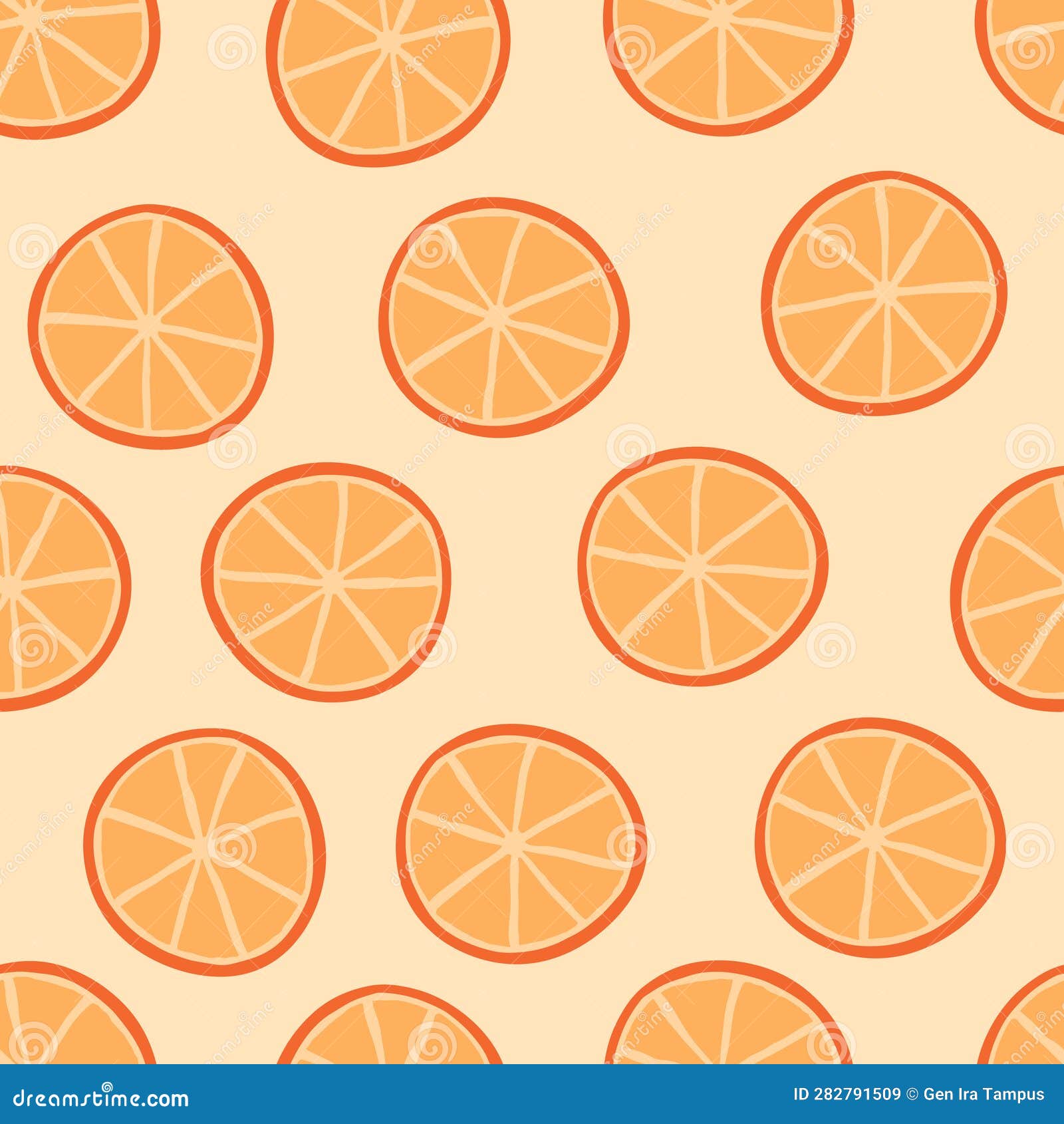 Simple Orange Slices Pattern Vector Illustration. Stock Vector ...