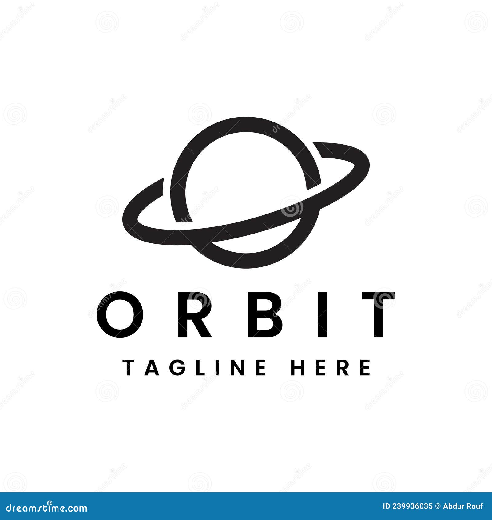 Orbit line logo design stock vector. Illustration of business - 239936035