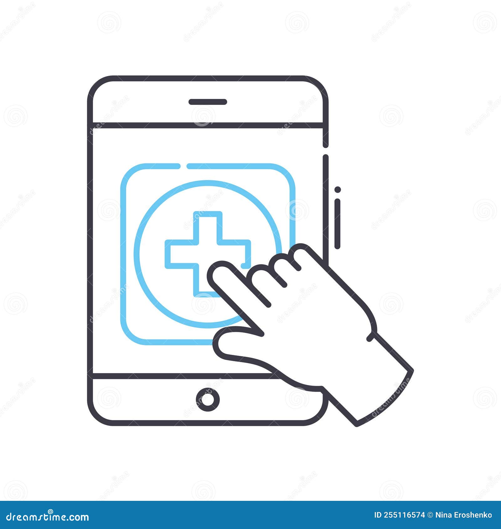 Simple Ordering Line Icon, Outline Symbol, Vector Illustration, Concept ...