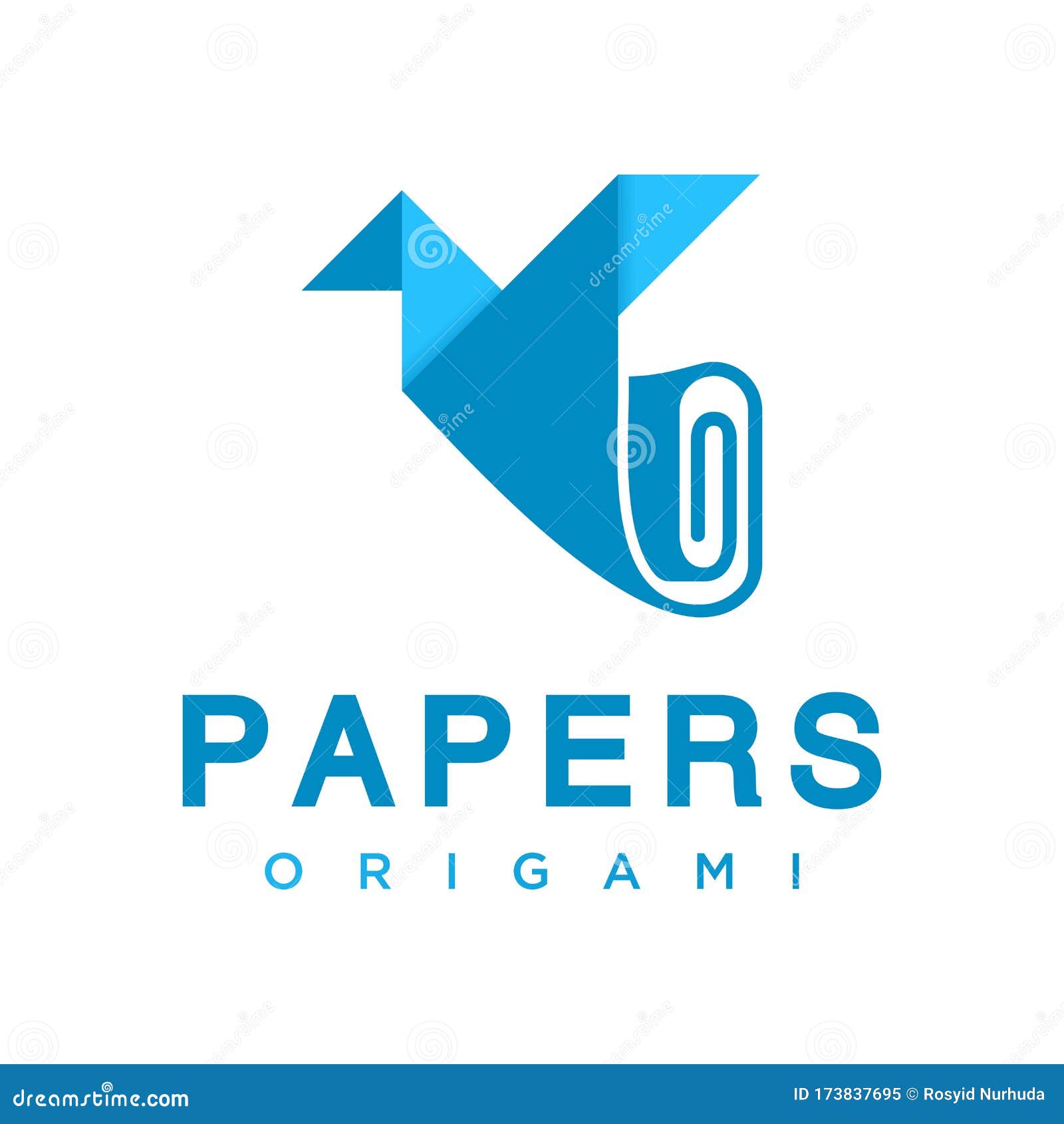 Simple Origami Shape Vector Logo Stock Vector - Illustration of cartoon ...