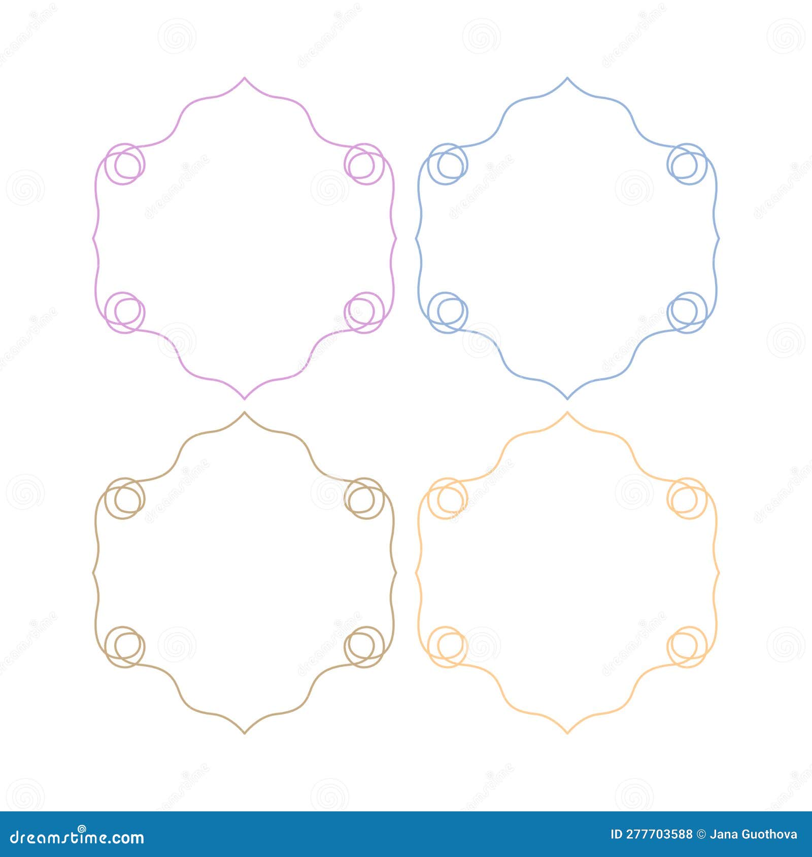 SIMPLE ORNAMENTAL LABELS COLLECTION Stock Vector - Illustration of ...