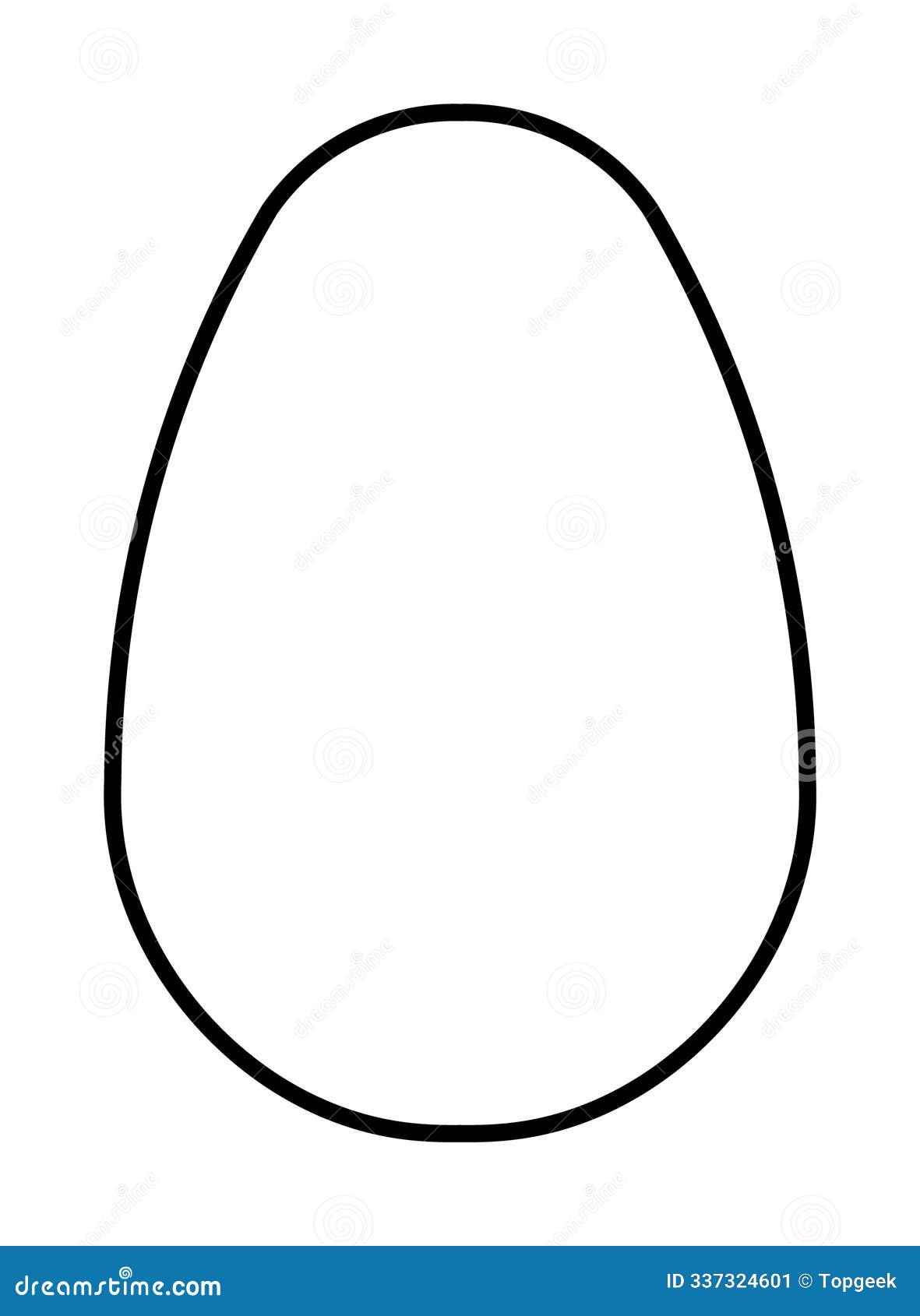 Simple Outline of an Egg Shape - Ideal for Educational, Art, Design ...