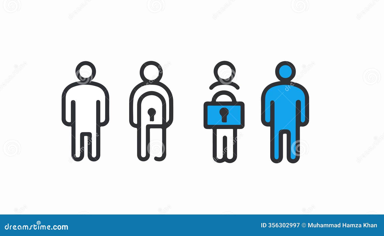 Generic Human Man Face, Profile Side. Futuristic Royalty-Free Stock ...