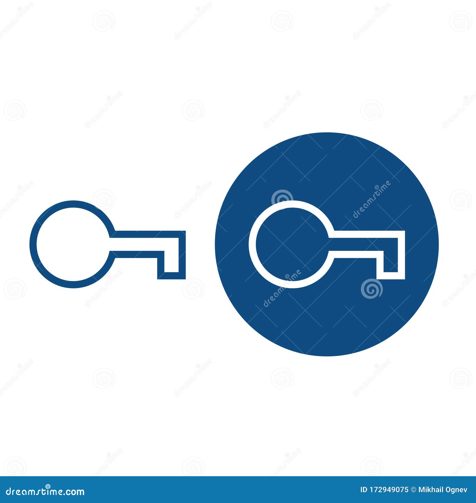 Simple outline key icons stock vector. Illustration of entrance - 172949075