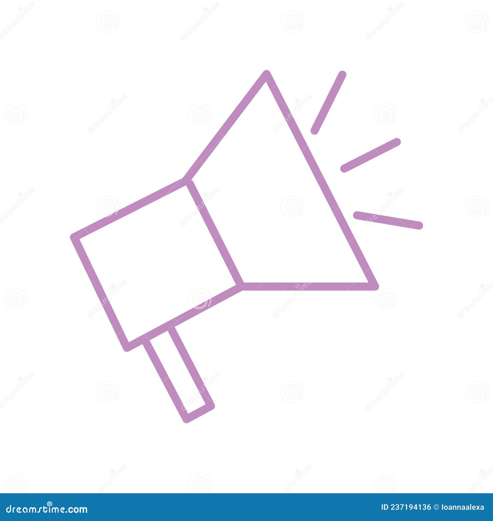 Simple Outline Lilac Shout Icon Stock Vector - Illustration of ...