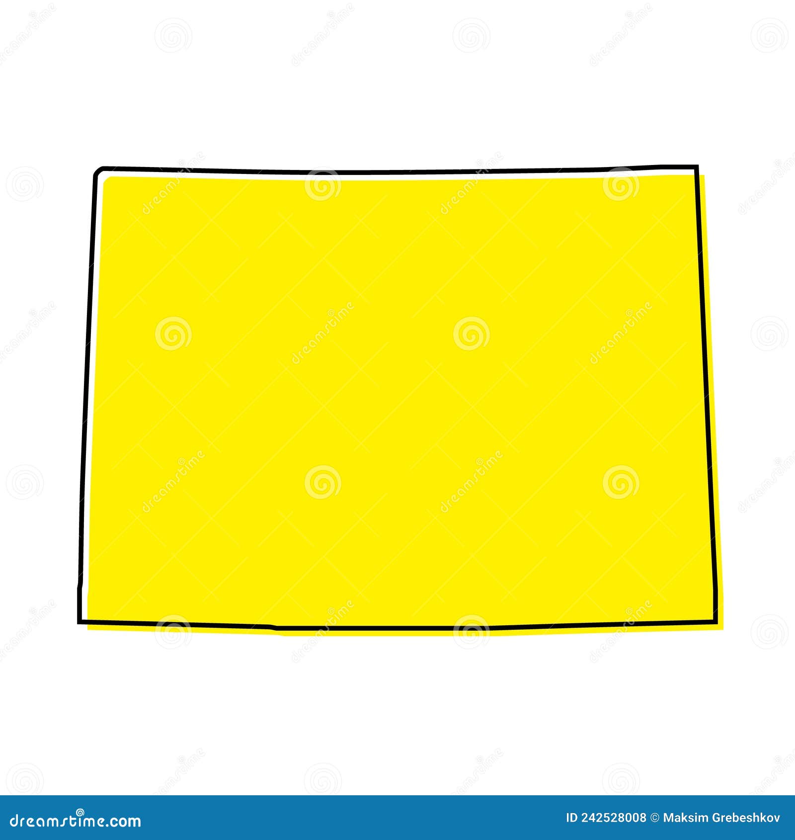 Simple Outline Map of Colorado is a State of United States. Styl Stock ...