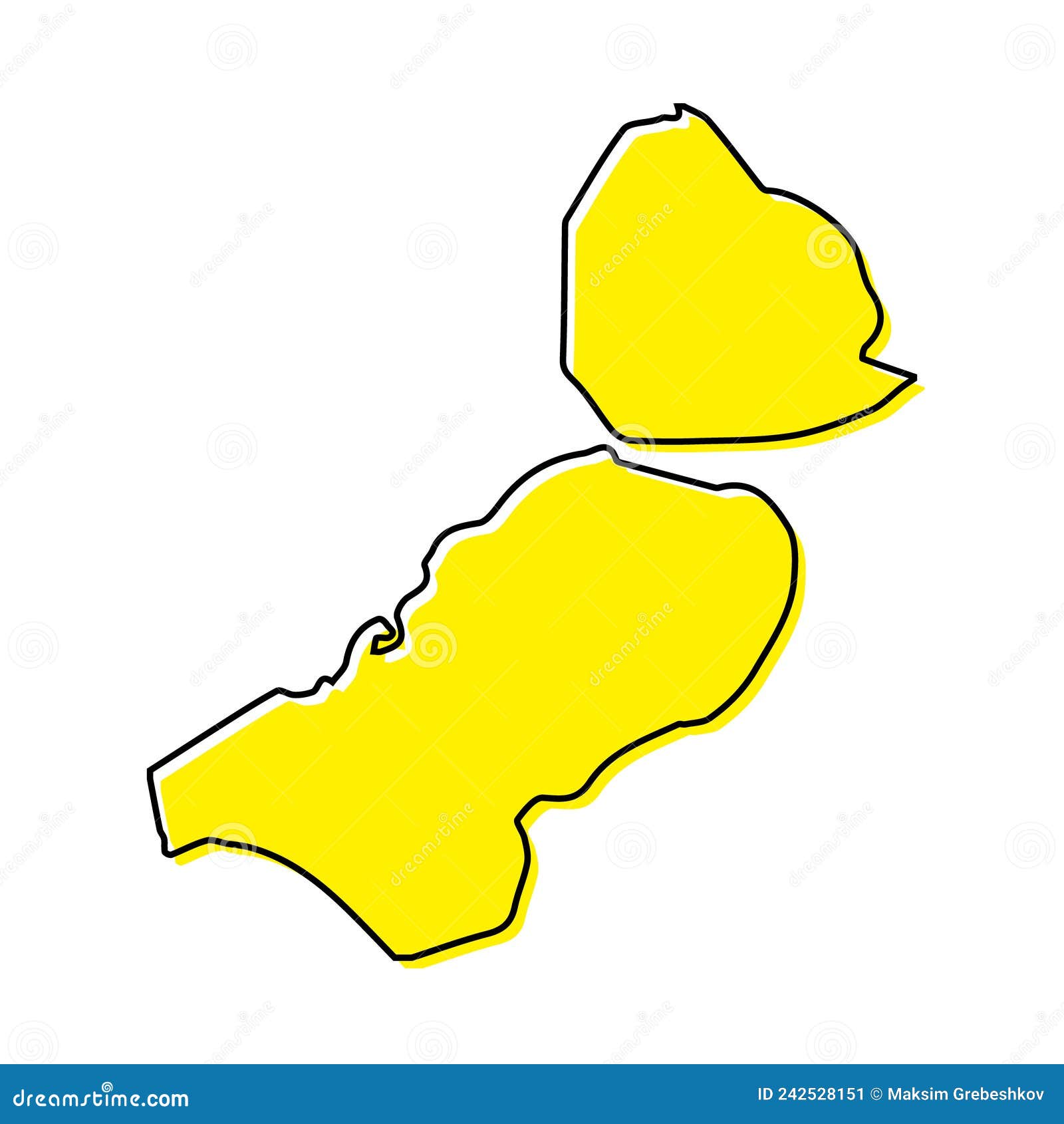 Flevoland Outline Map Netherlands Shape Holland Region Cartoon Vector ...