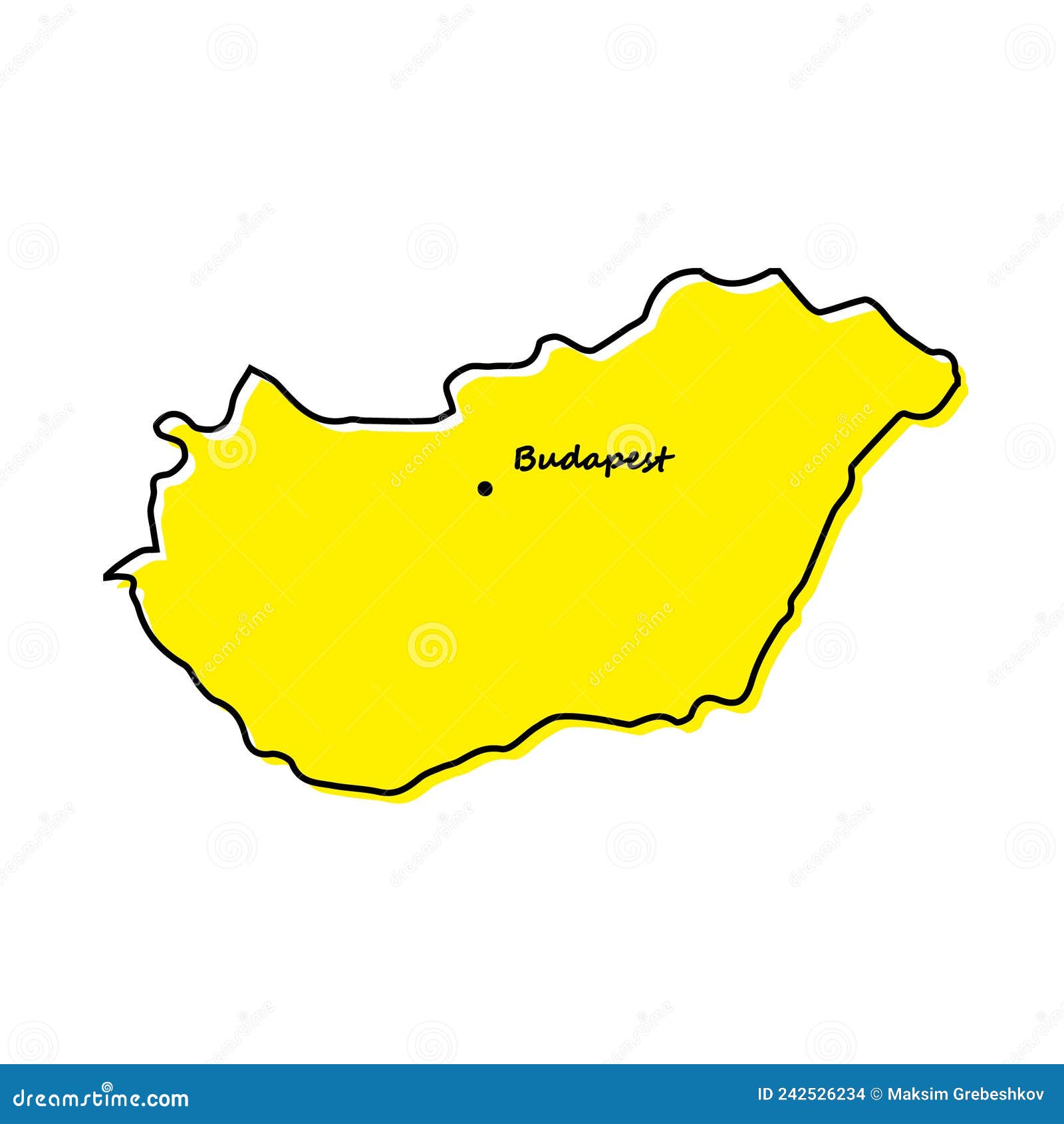 Hungary Location On The World Map For Infographics. All World Countries ...