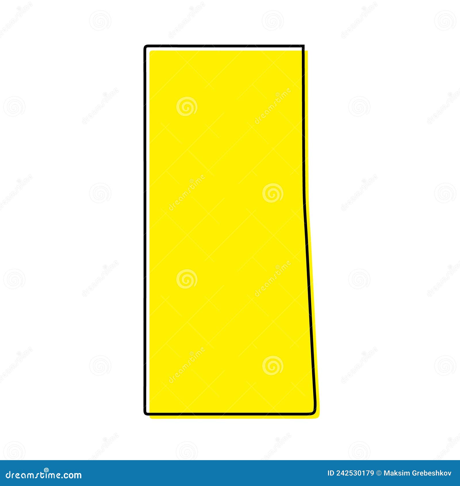 Simple Outline Map of Saskatchewan is a Province of Canada. Stock ...