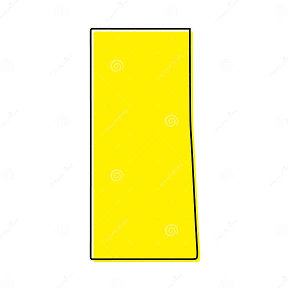 Simple Outline Map of Saskatchewan is a Province of Canada. Stock ...