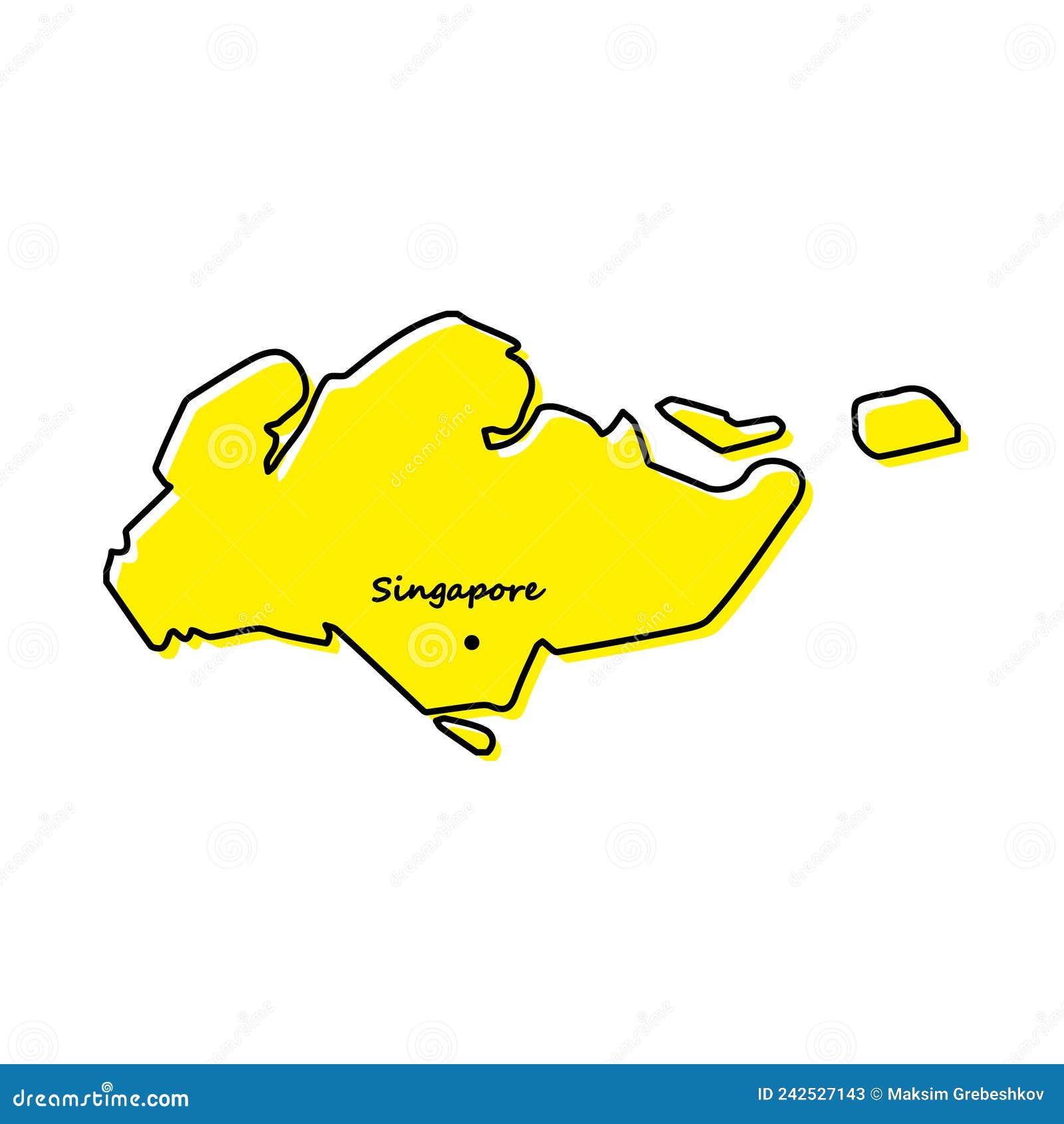 Location Of Singapore On The World Map With Enlarged Map Of Singapore ...