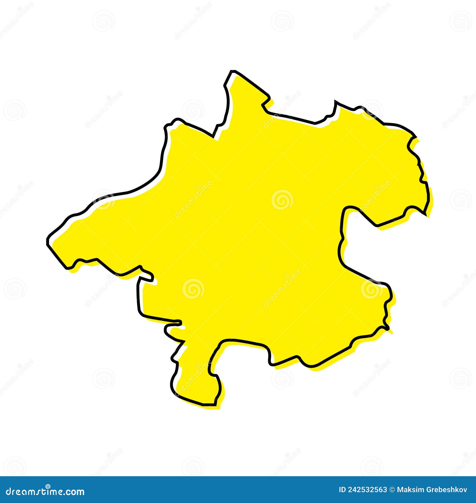 Simple Map Of Austria Vector Drawing. Isolated Outline. | CartoonDealer ...