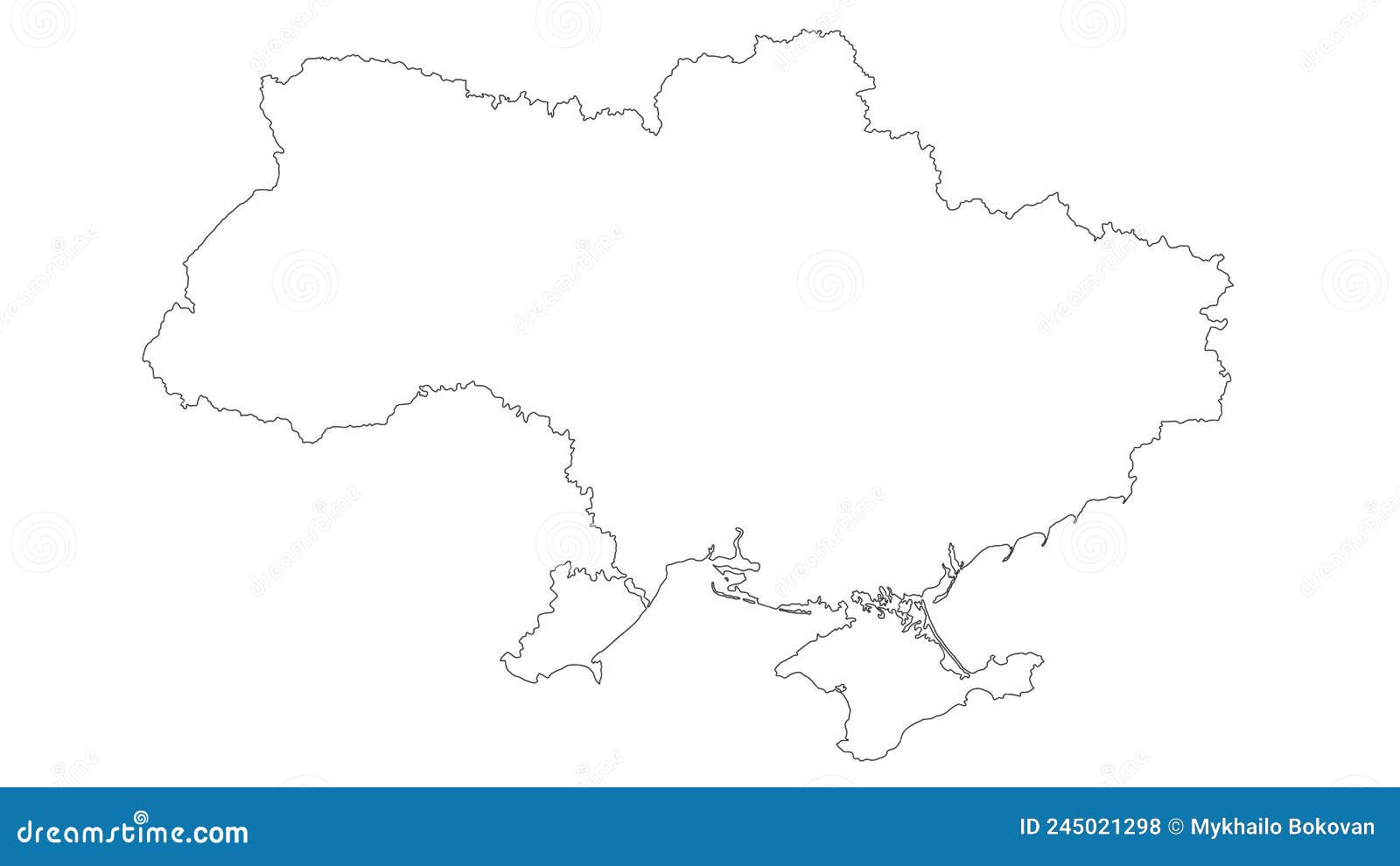 Simple Outline Ukraine Map. Vector Illustration Stock Vector ...