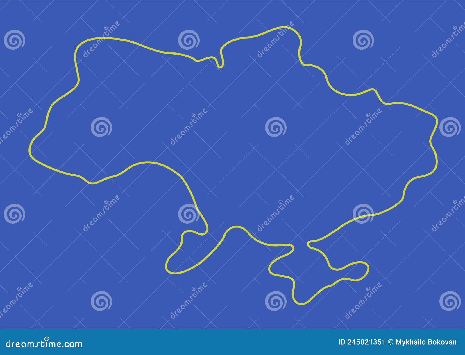 Simple Outline Ukraine Map. Vector Illustration Stock Vector ...