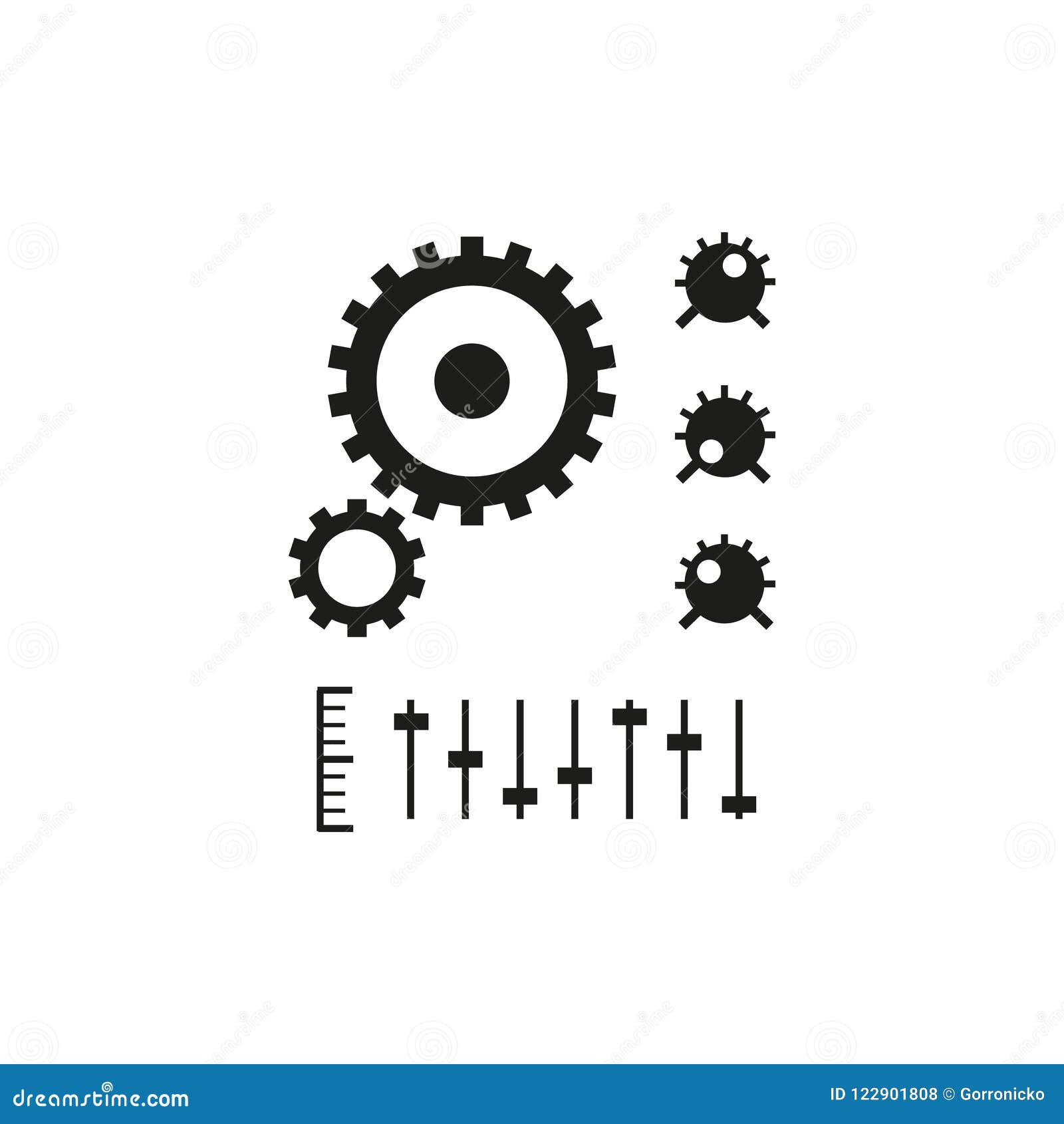 Simple Outline Vector Icon of Customization Tools Stock Vector ...