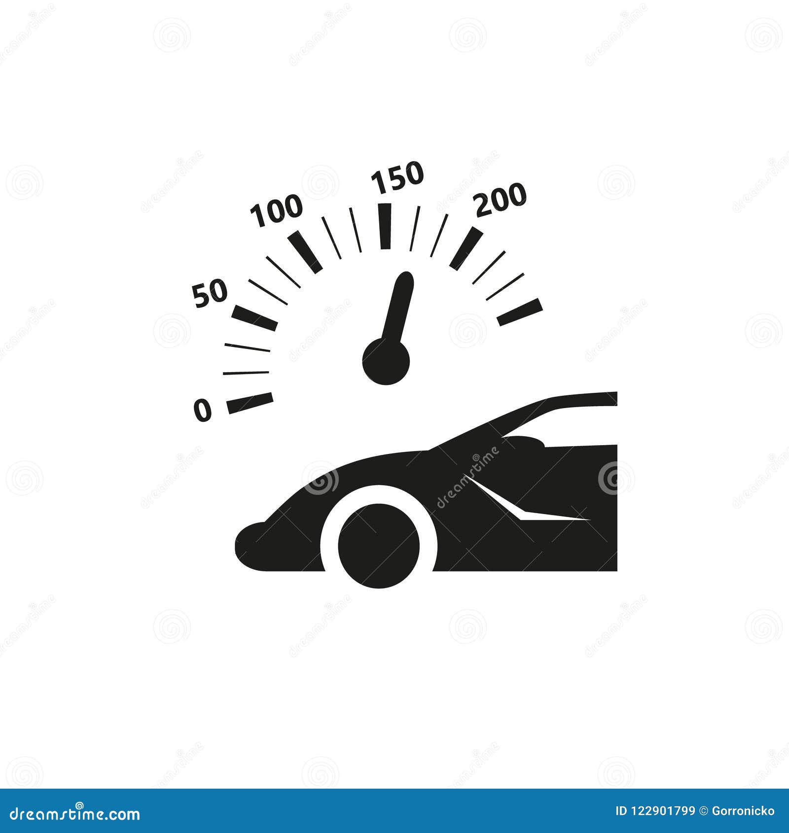Simple Outline Vector Icon of High-speed Car Stock Vector ...
