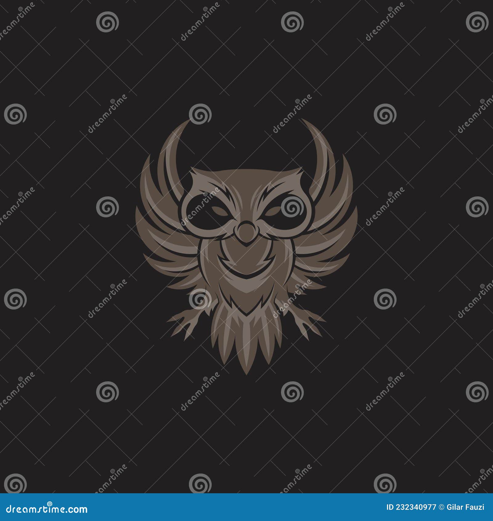 Simple owl logo stock vector. Illustration of bird, design - 232340977