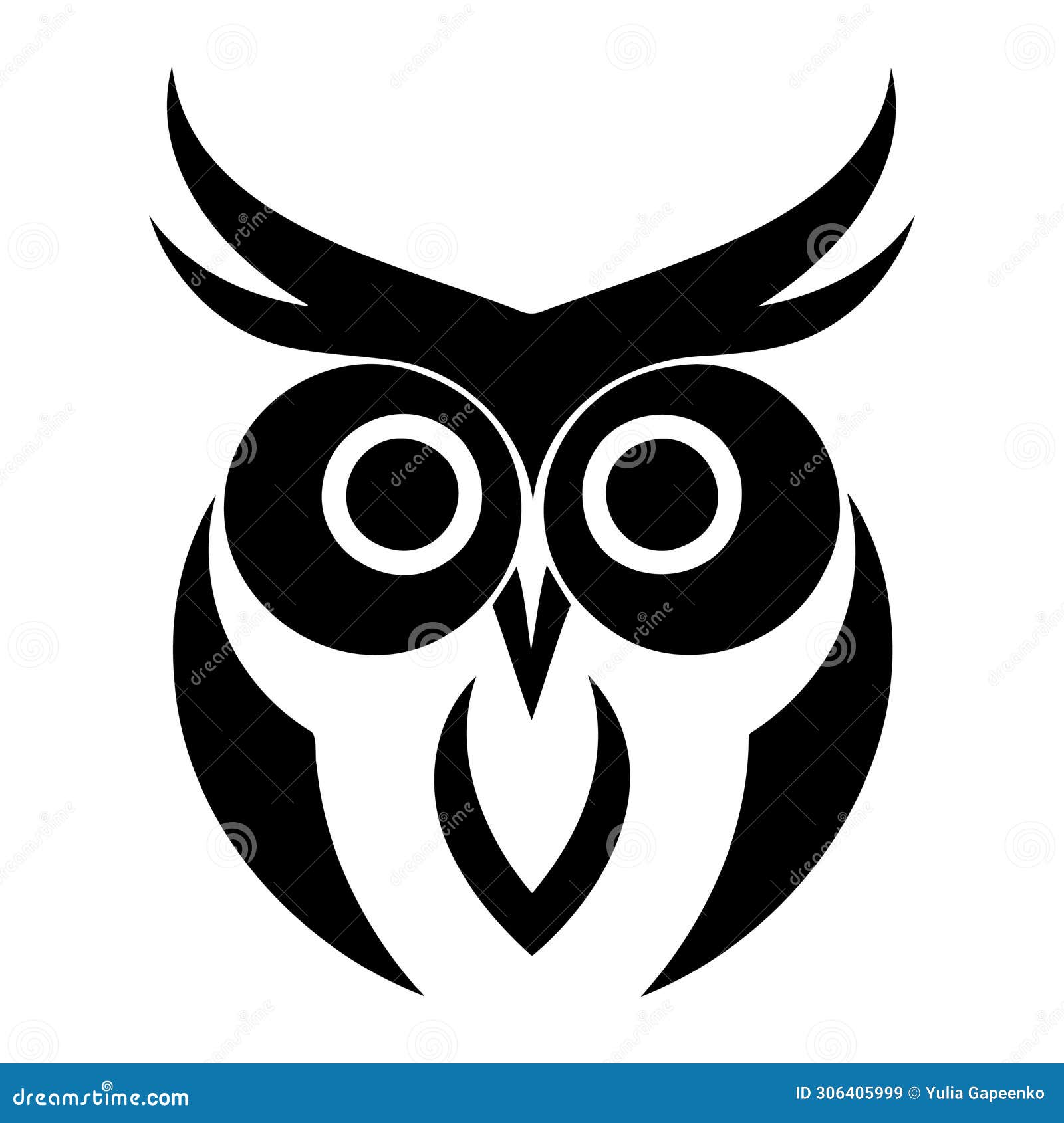 Simple Owl Logo. Vector Illustration Stock Vector - Illustration of ...