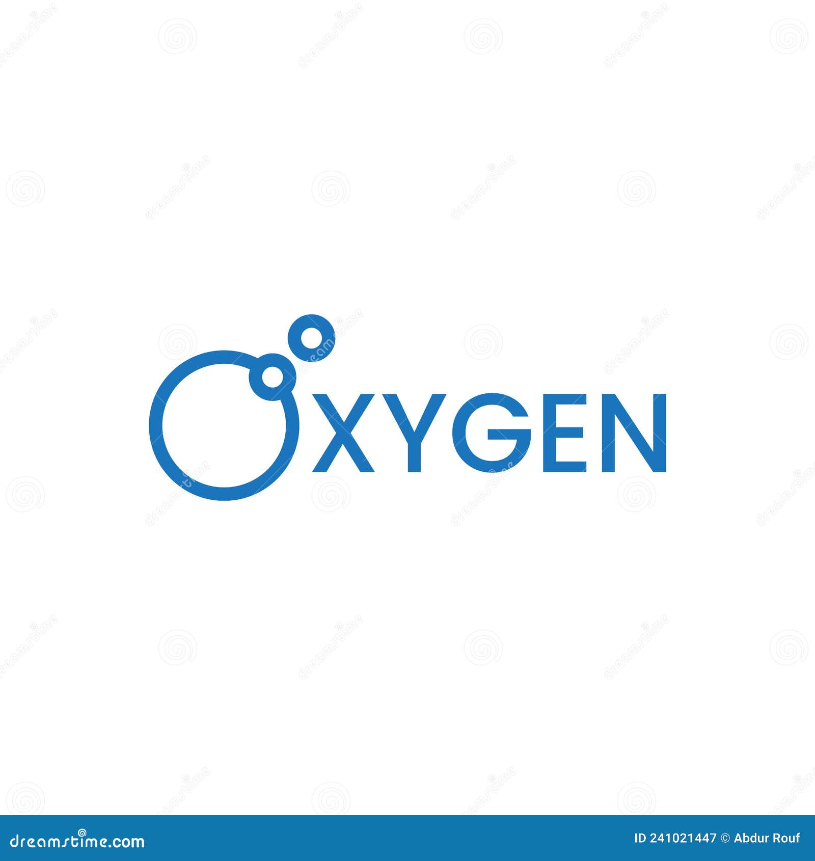 Simple oxygen logo design stock vector. Illustration of identity ...