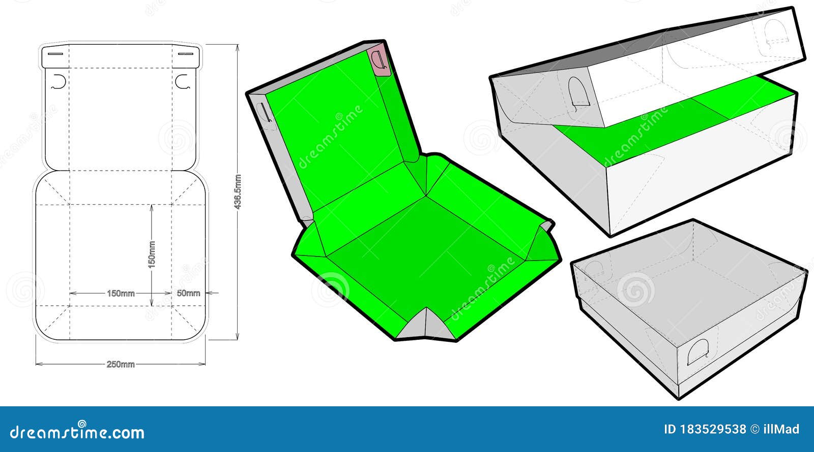 Simple Packaging Box. Special Box Design For Cakes And Pastries ...