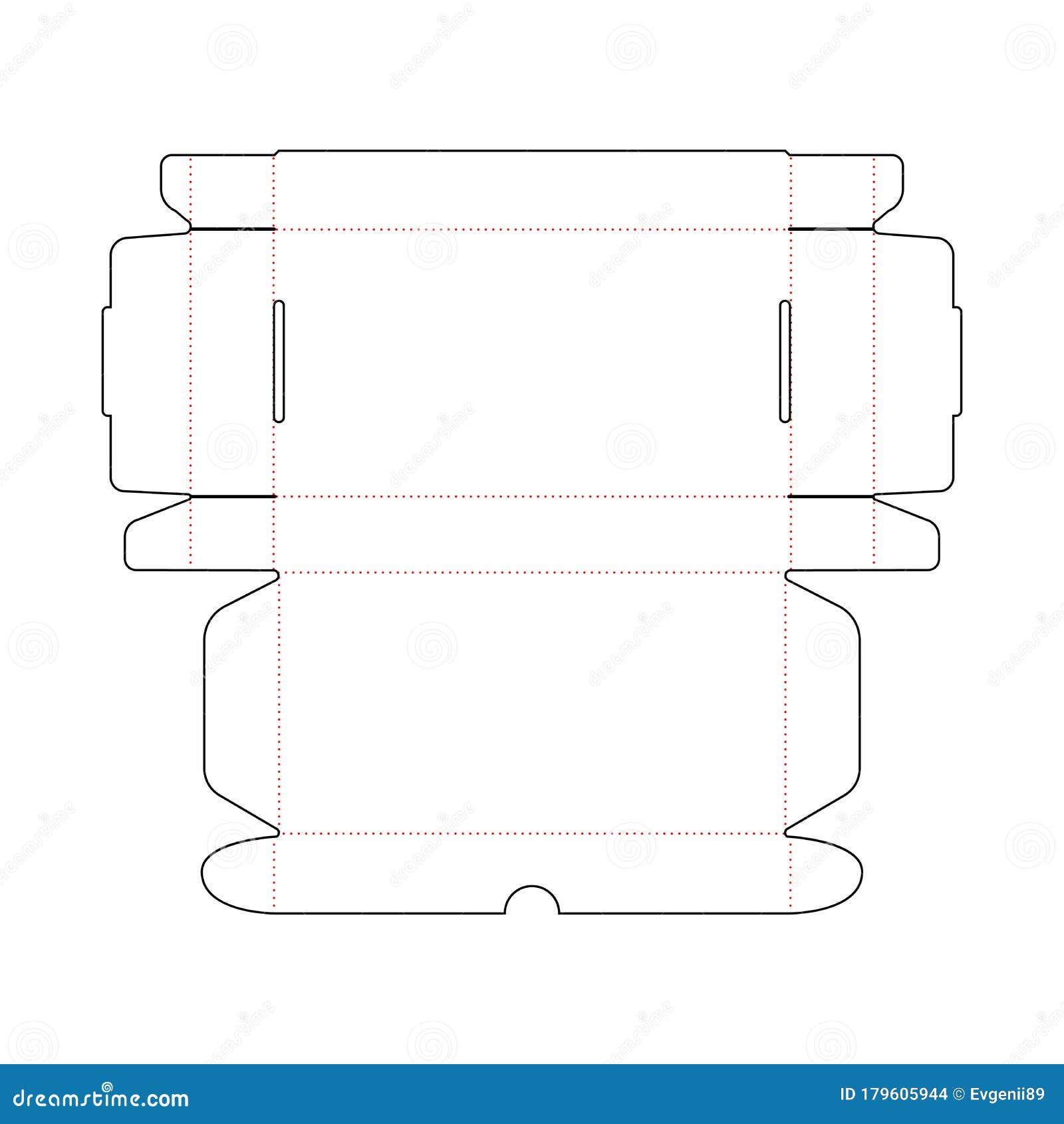 Simple Packing Box Scheme Template on White Stock Vector - Illustration ...
