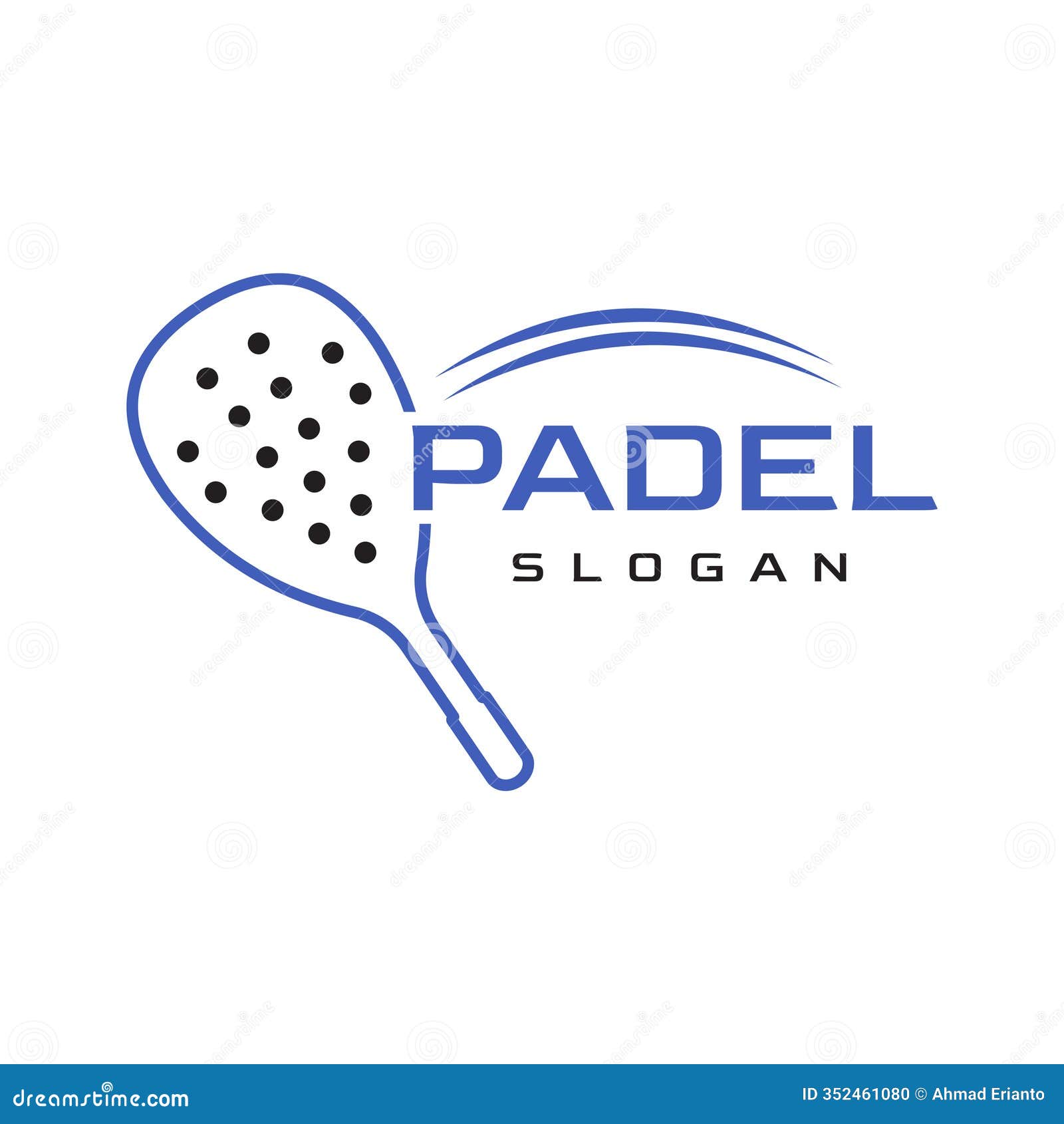 Simple Paddle Racket Logo Vector Illustration Design Stock Vector ...