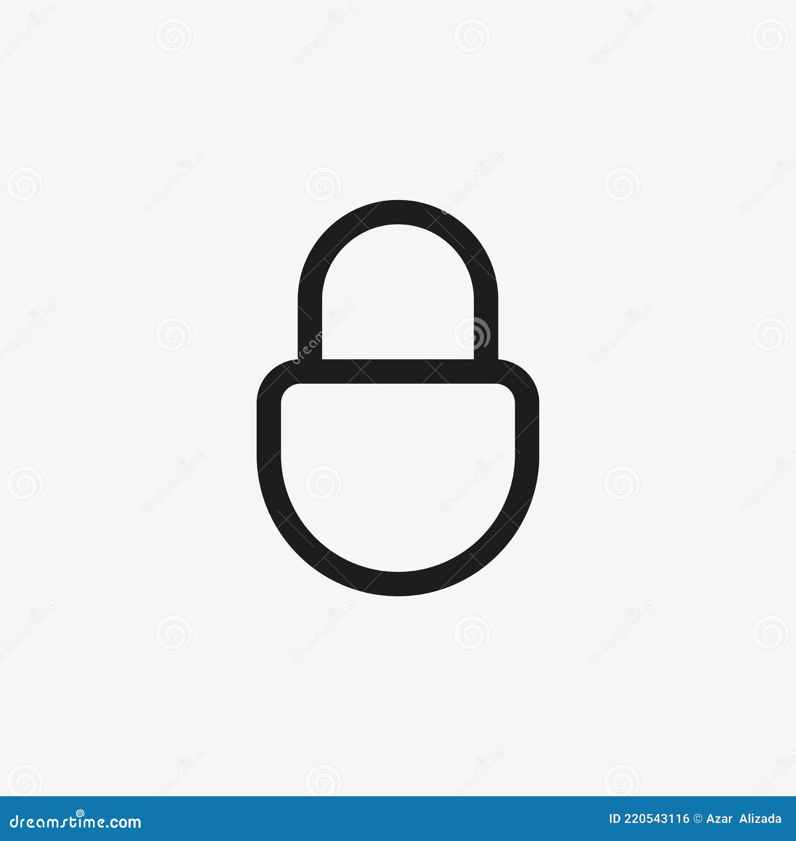 Simple Padlock Icon for Protection, Safety Concept Stock Vector ...