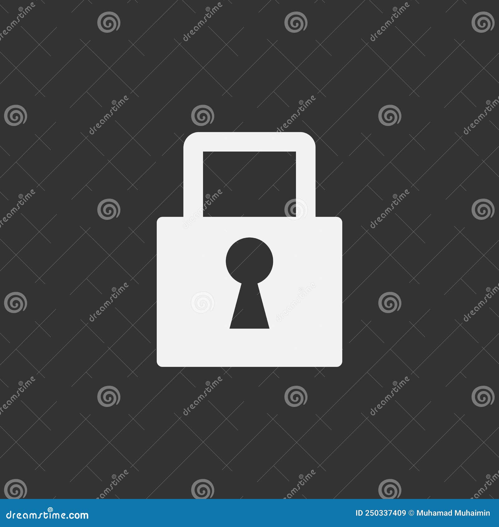 Simple padlock logo icon stock vector. Illustration of safety - 250337409