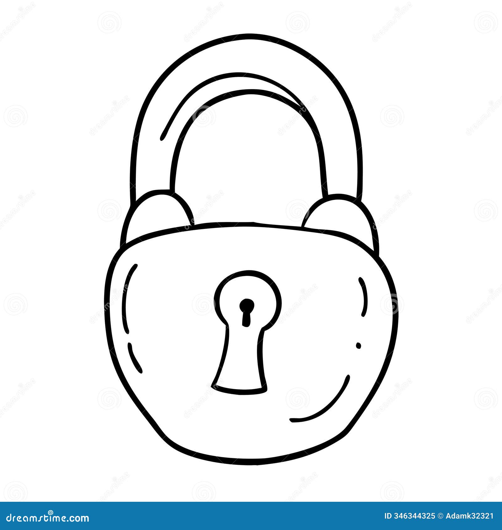 Simple Padlock Vector Illustration Security Concept Design Stock ...