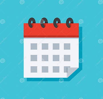 Simple Page Calendar Vector Illustration Stock Vector - Illustration of ...