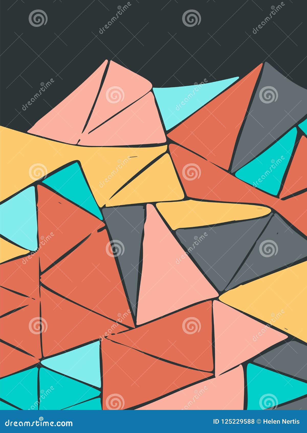 Simple Painted Multi-colored Triangles Background for Design Stock ...