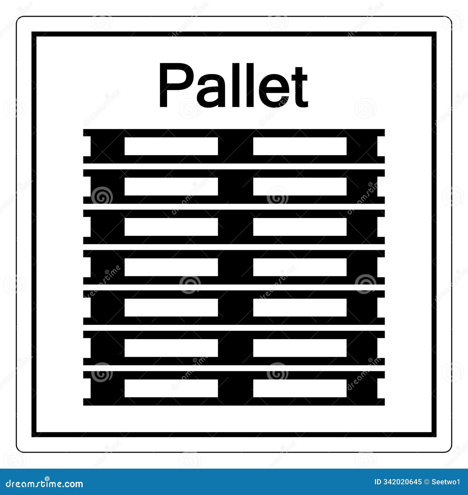 Simple Pallet Icon for Warehouse and Logistics Stock Illustration ...