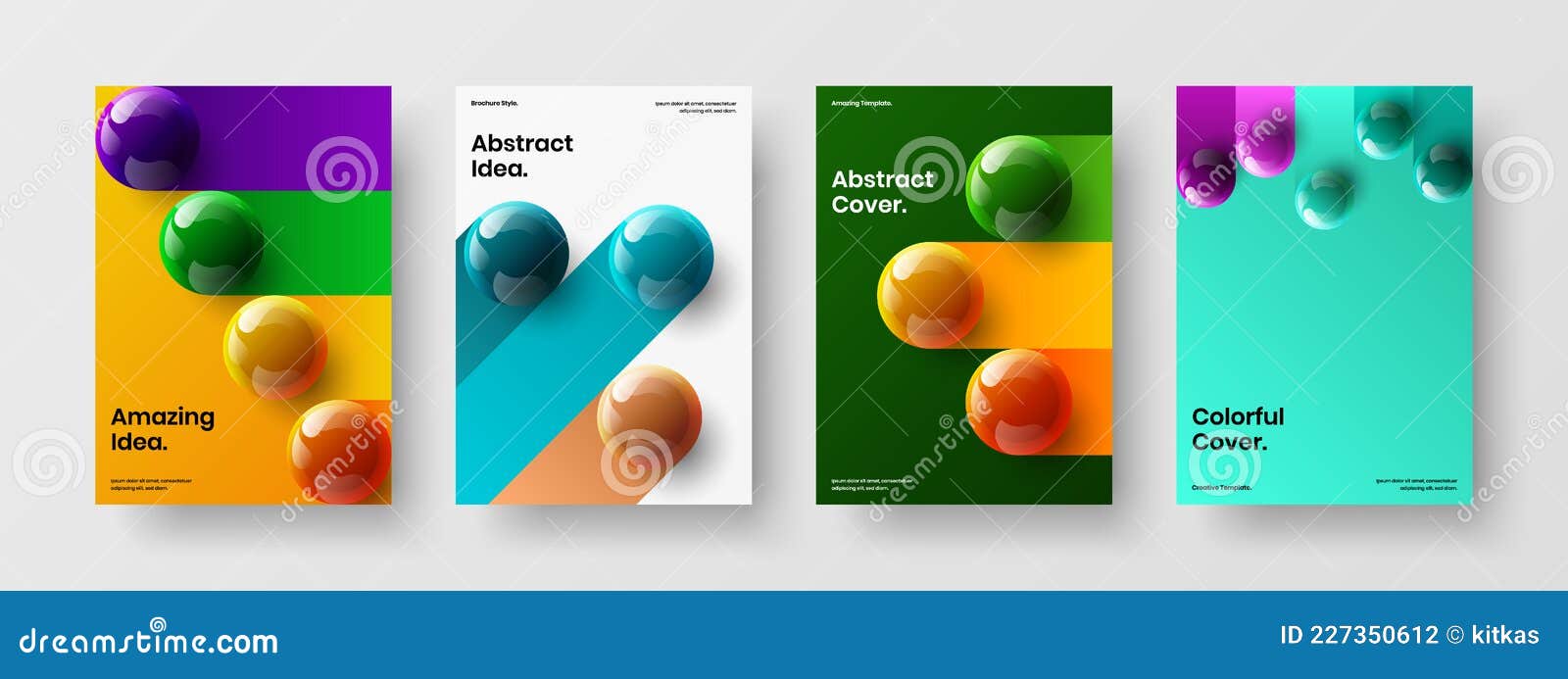 Simple Pamphlet Design Vector Concept Composition Stock Vector ...