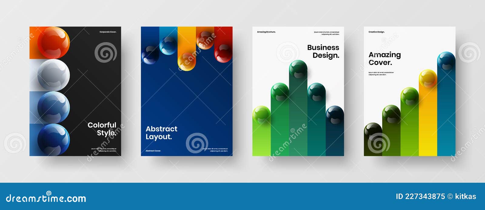 Simple Pamphlet Vector Design Concept Composition Stock Vector ...