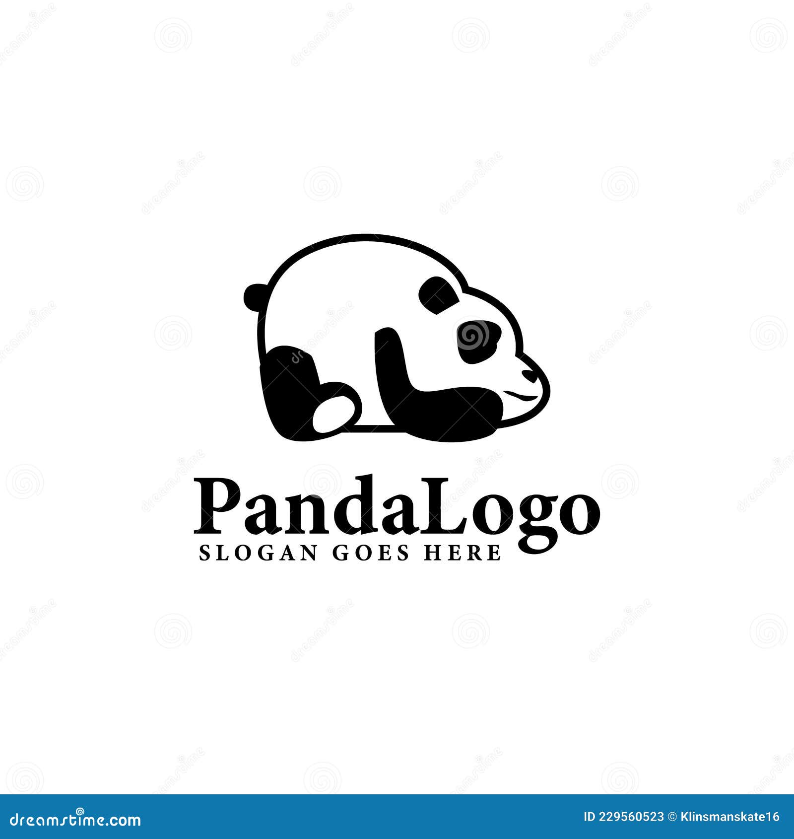 Simple Panda Logo Design Template Stock Vector - Illustration of mammal ...
