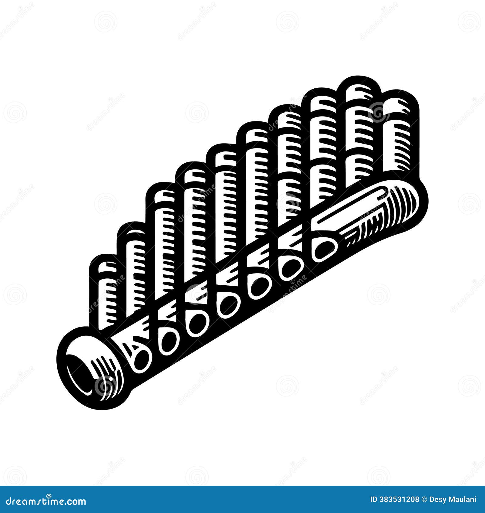 Panpipe. Vector Drawing | CartoonDealer.com #93091142