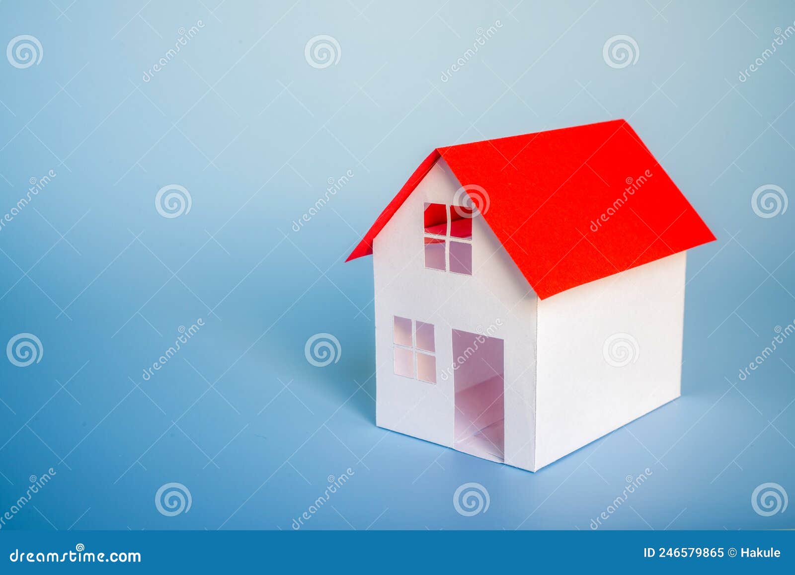 Simple Paper House, Concept of Property Stock Image - Image of life ...
