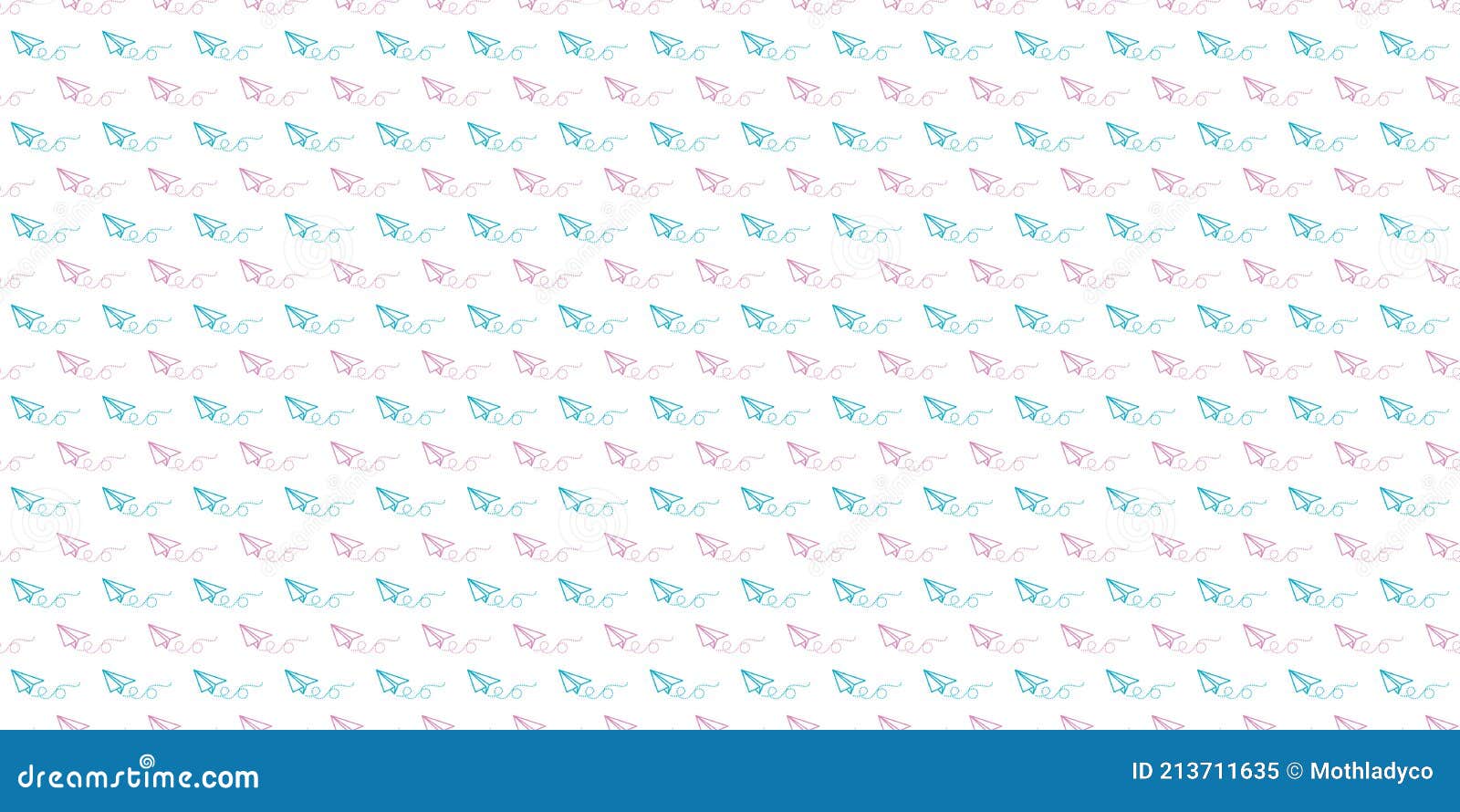 Simple Paper Plane Seamless Repeat Pattern Vector Background Stock ...
