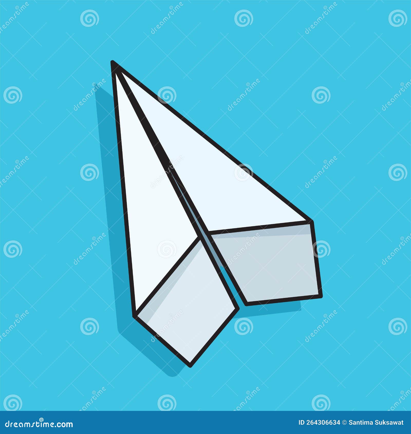Simple Paper Plane Vector Illustration Stock Vector - Illustration of ...