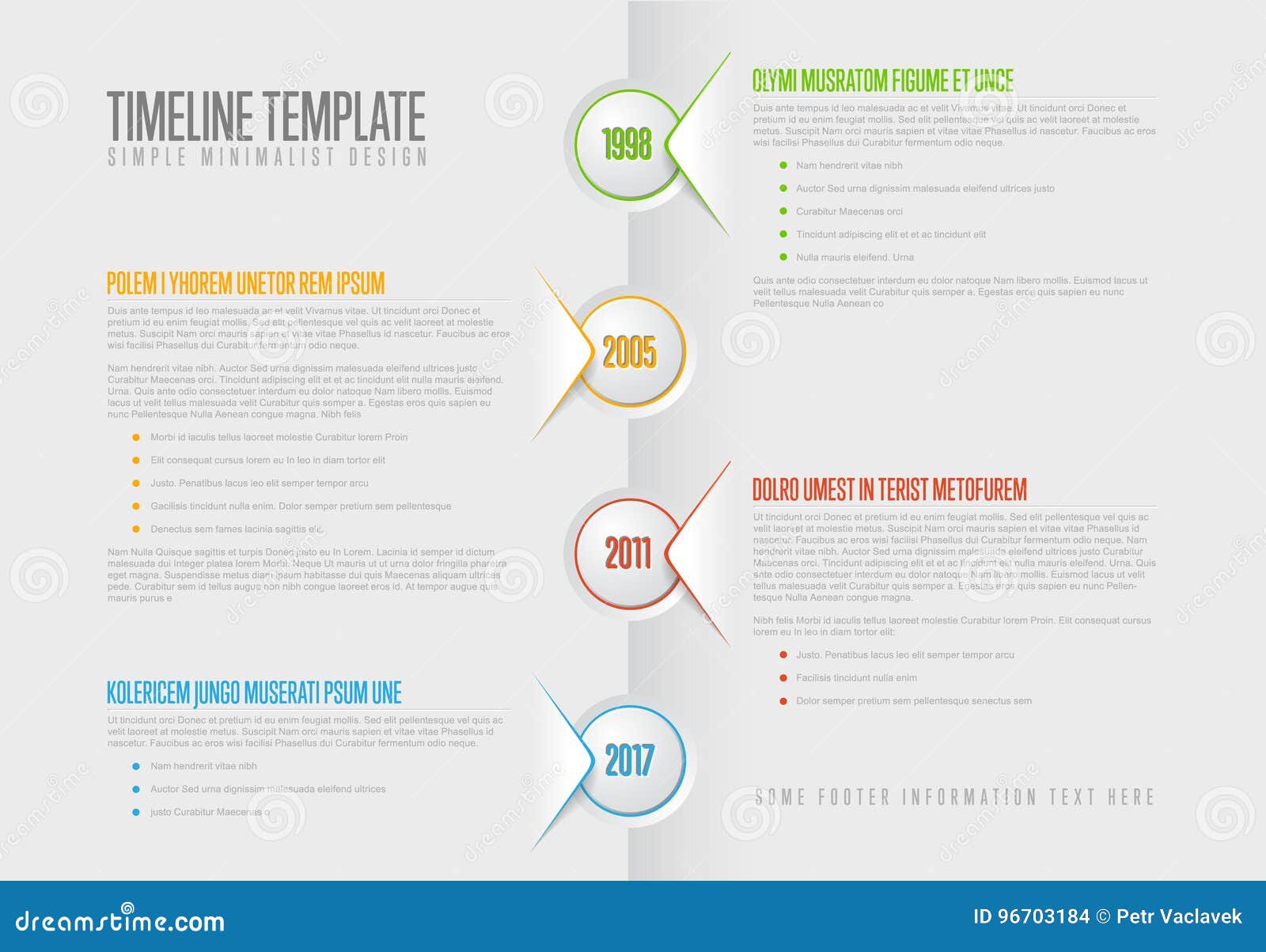 Simple paper timeline stock vector. Illustration of line - 96703184