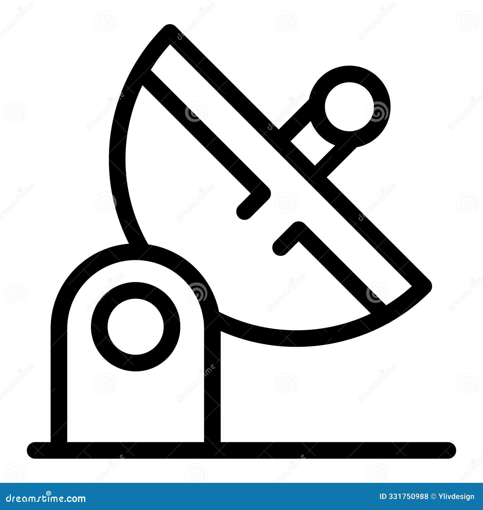 Simple Parabolic Antenna is Receiving a Signal Stock Vector ...
