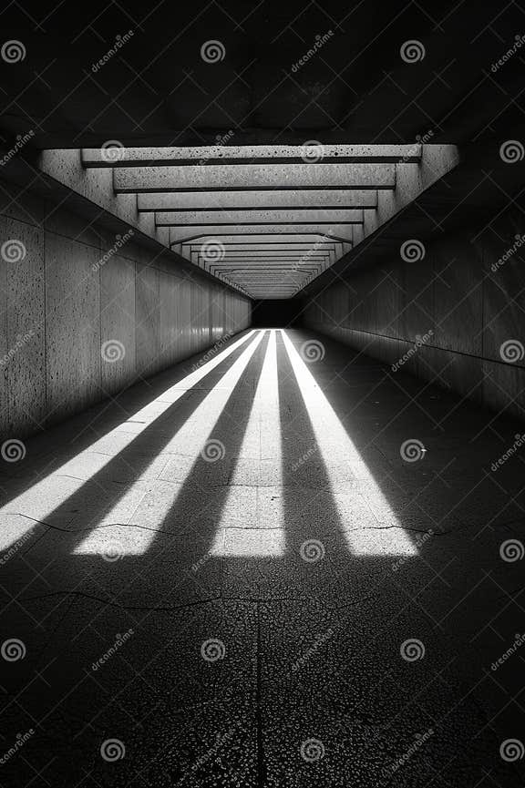 Simple, Parallel Lines Converging into the Distance To Create Depth and ...