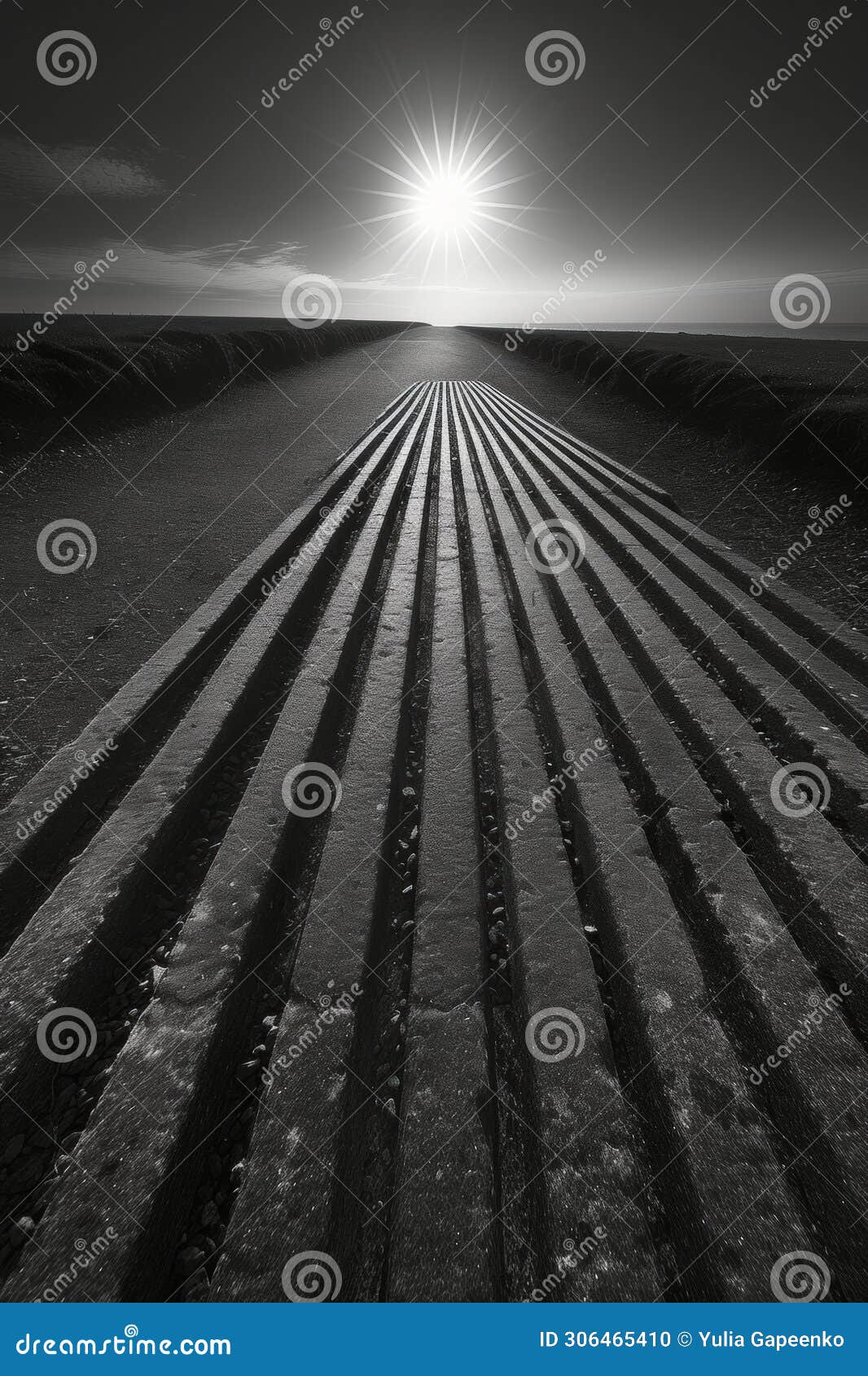 Simple, Parallel Lines Converging into the Distance To Create Depth and ...