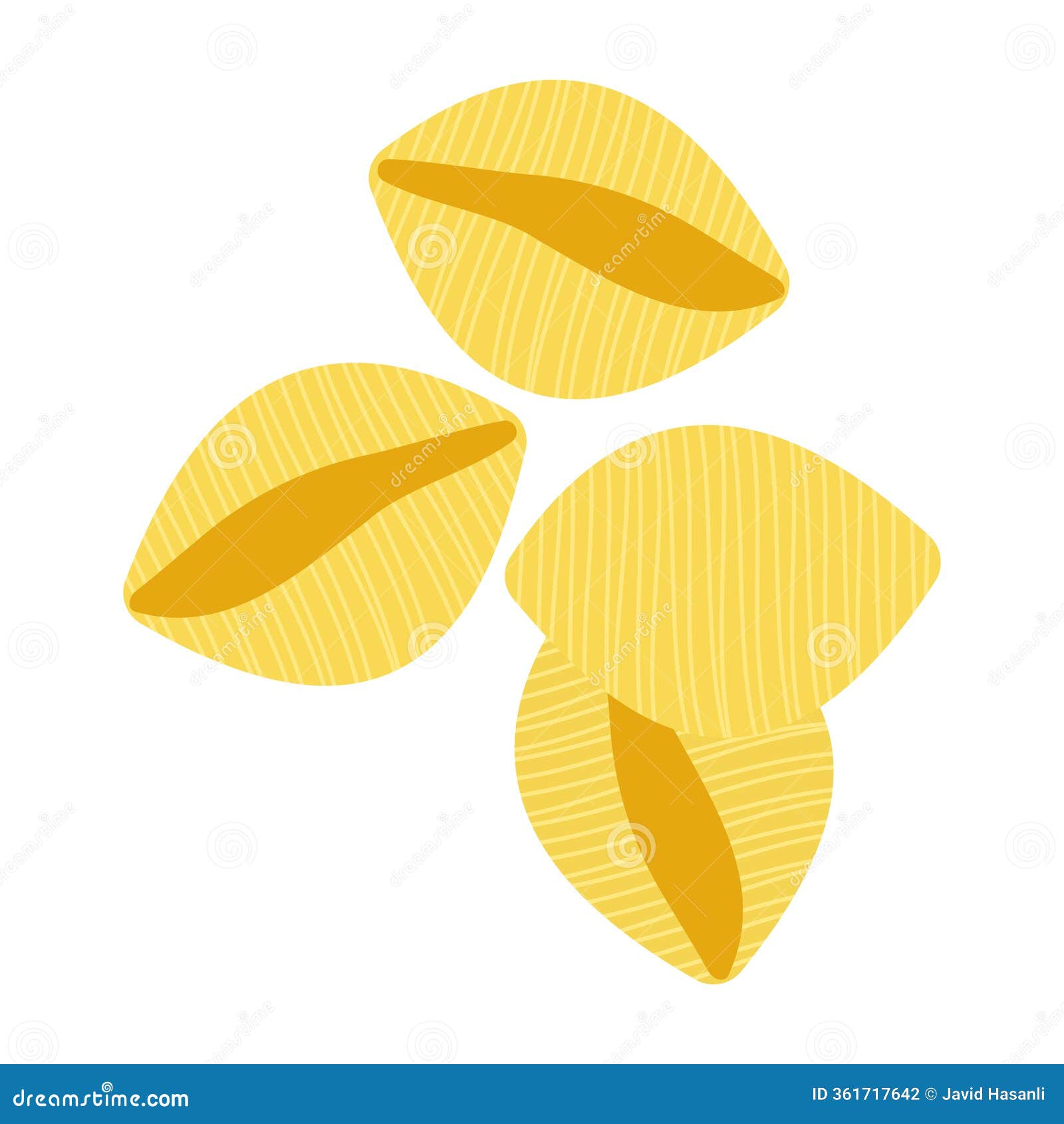 Simple Pasta Shapes Collection. Flat Illustration Stock Illustration ...