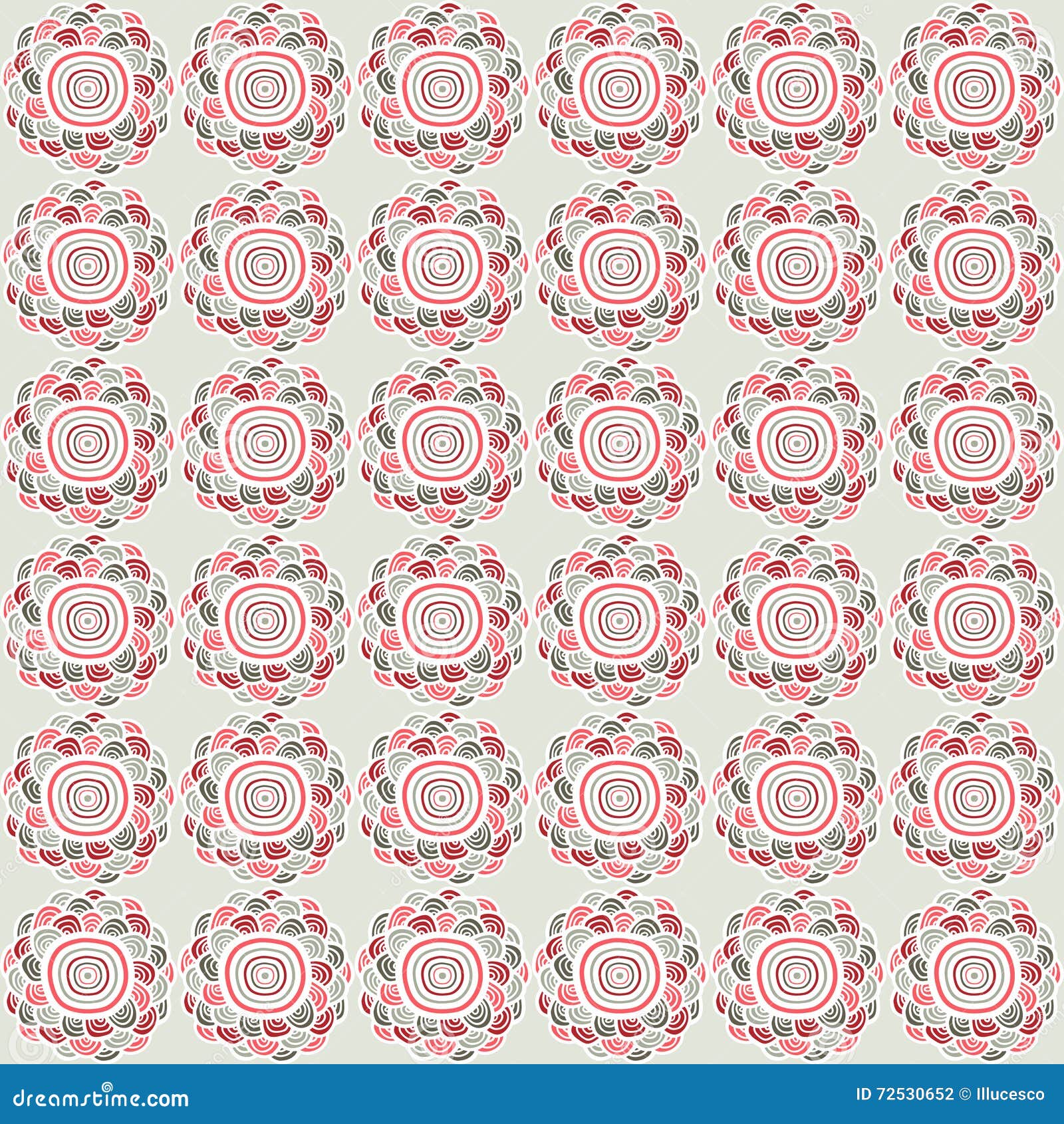 Simple Pastel Flower Pattern Stock Illustration - Illustration of color ...