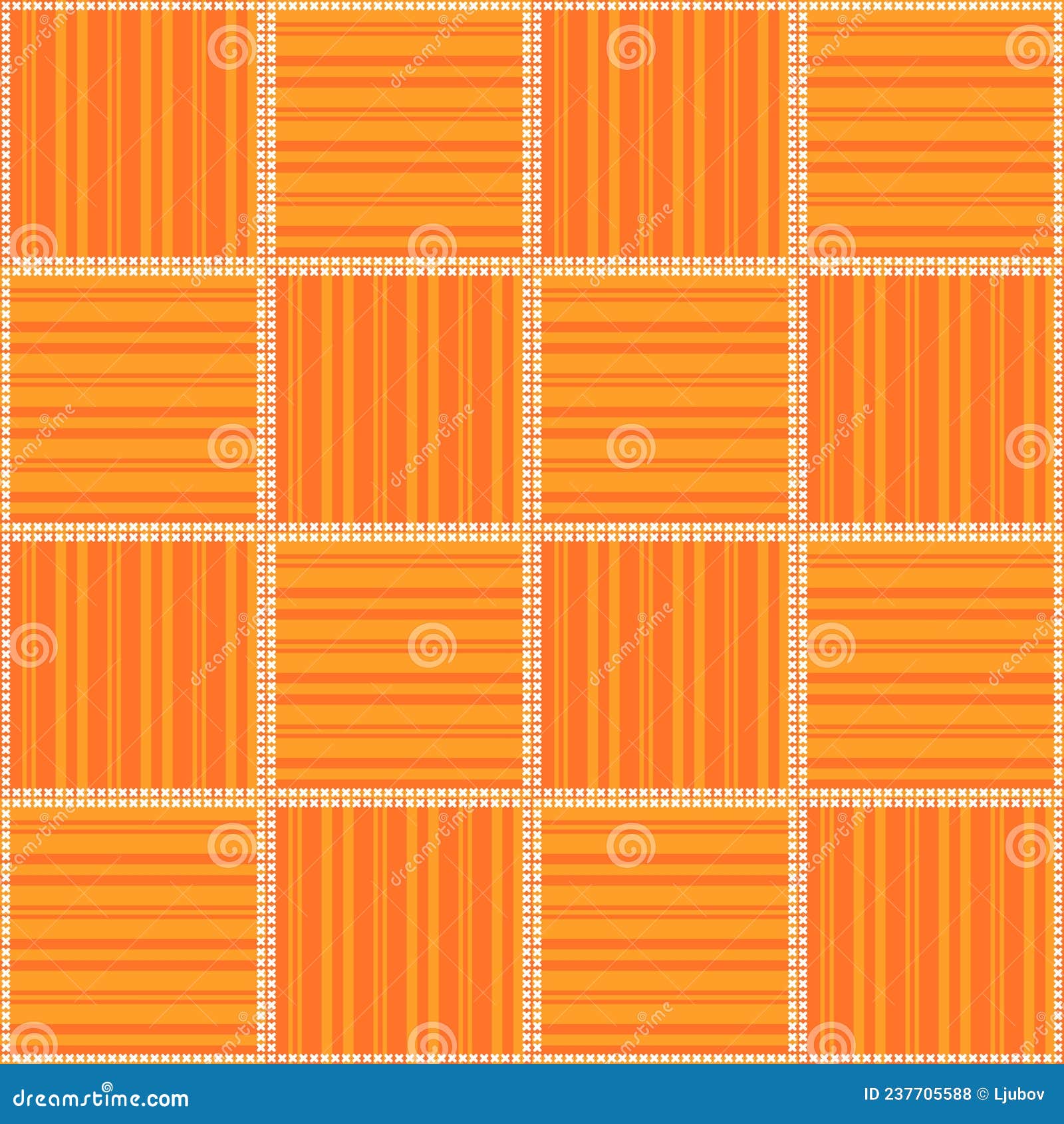 Simple Patchwork Pattern from Orange Square Patches with Horizontal and ...