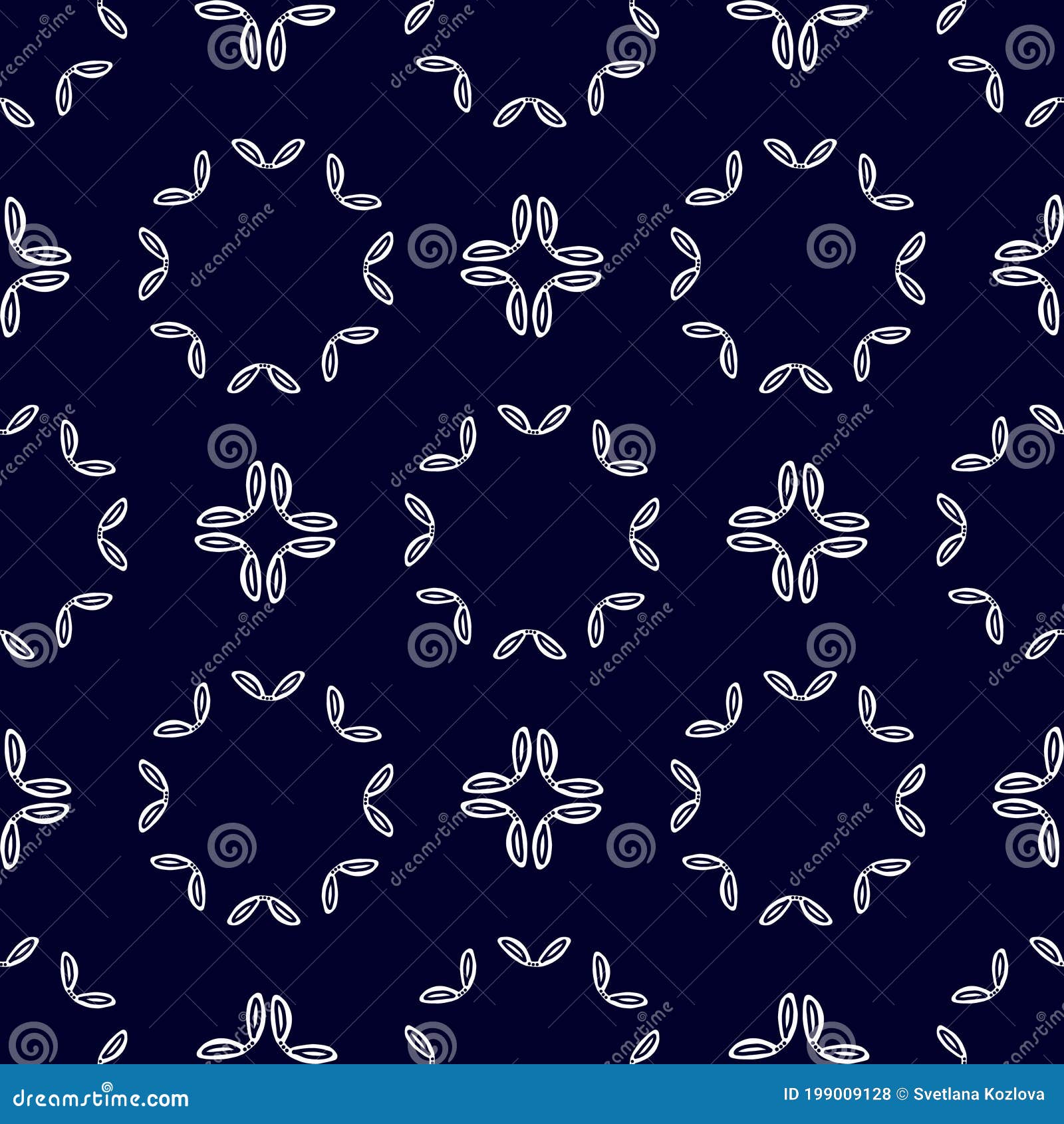 A Simple Pattern of Blue Circles and Squares in the Doodle Style. Blue ...
