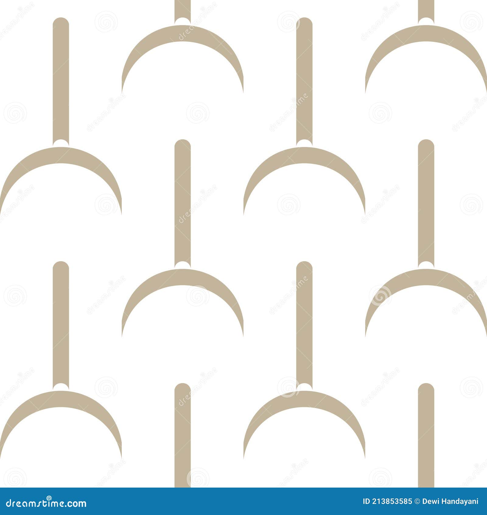 Simple Pattern with Crescent Shape Design Stock Vector - Illustration ...